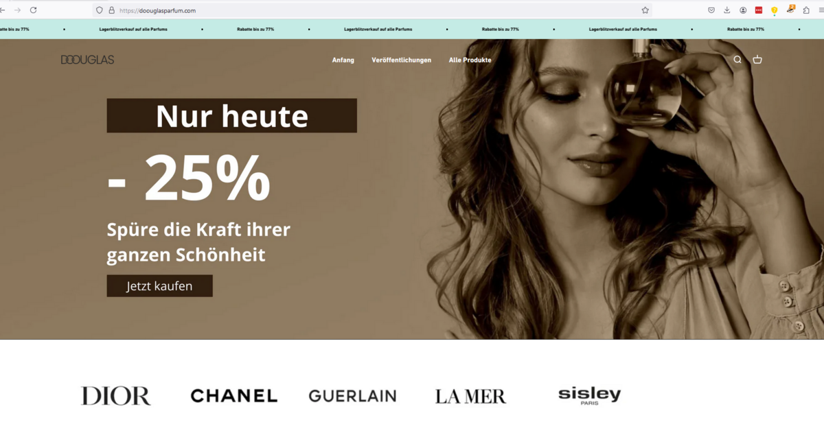 Achtung Fake: doouglasparfum.com - Watchlist Internet