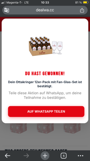 Vorsicht, Phishing: Spar-Gewinnspiel zu Bier-Paketen ist ein Fake ...